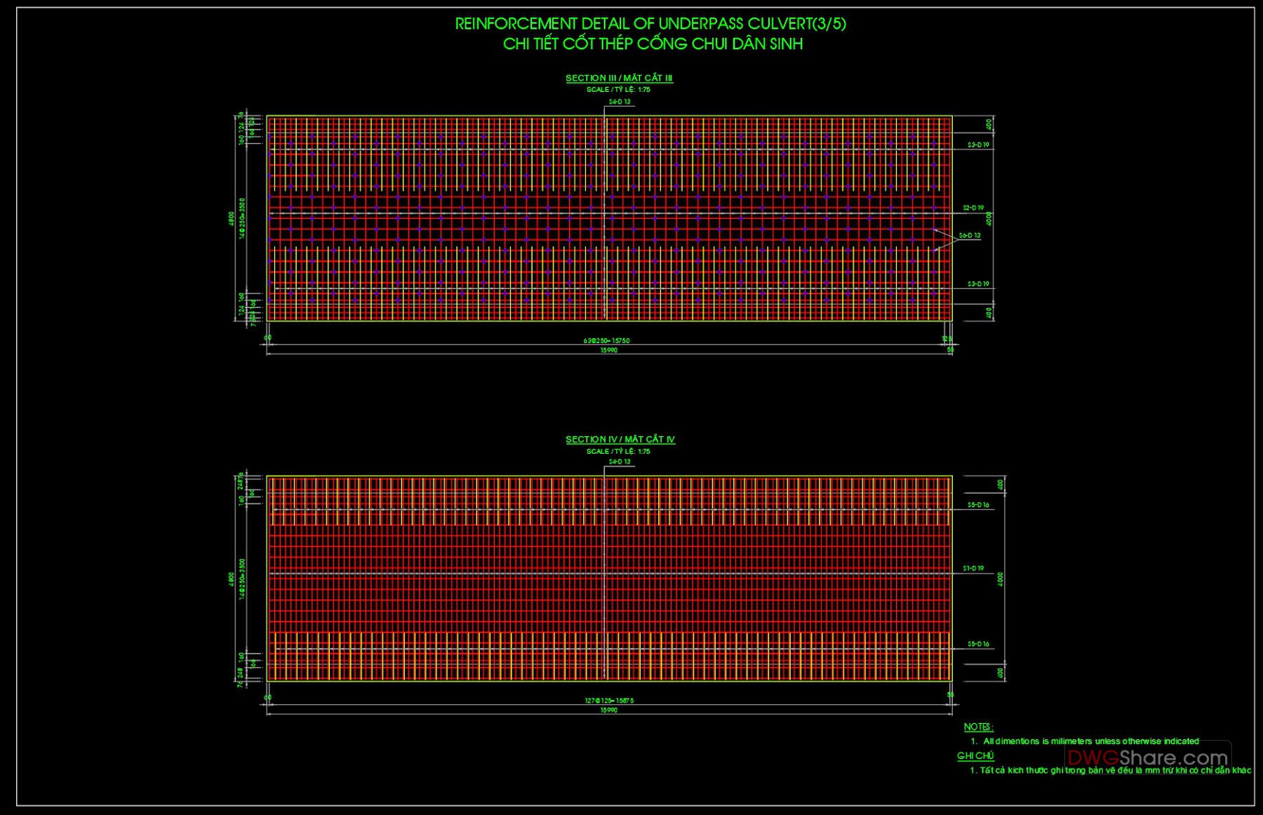 68.Box Culvert Reinforcement Details Free Drawing Download