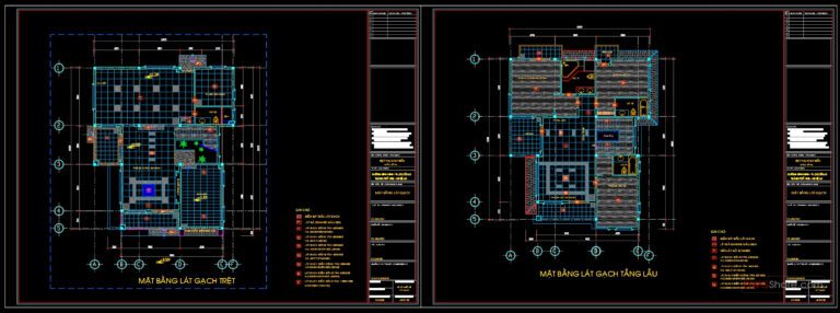 72.CAD Drawings of Tile Flooring