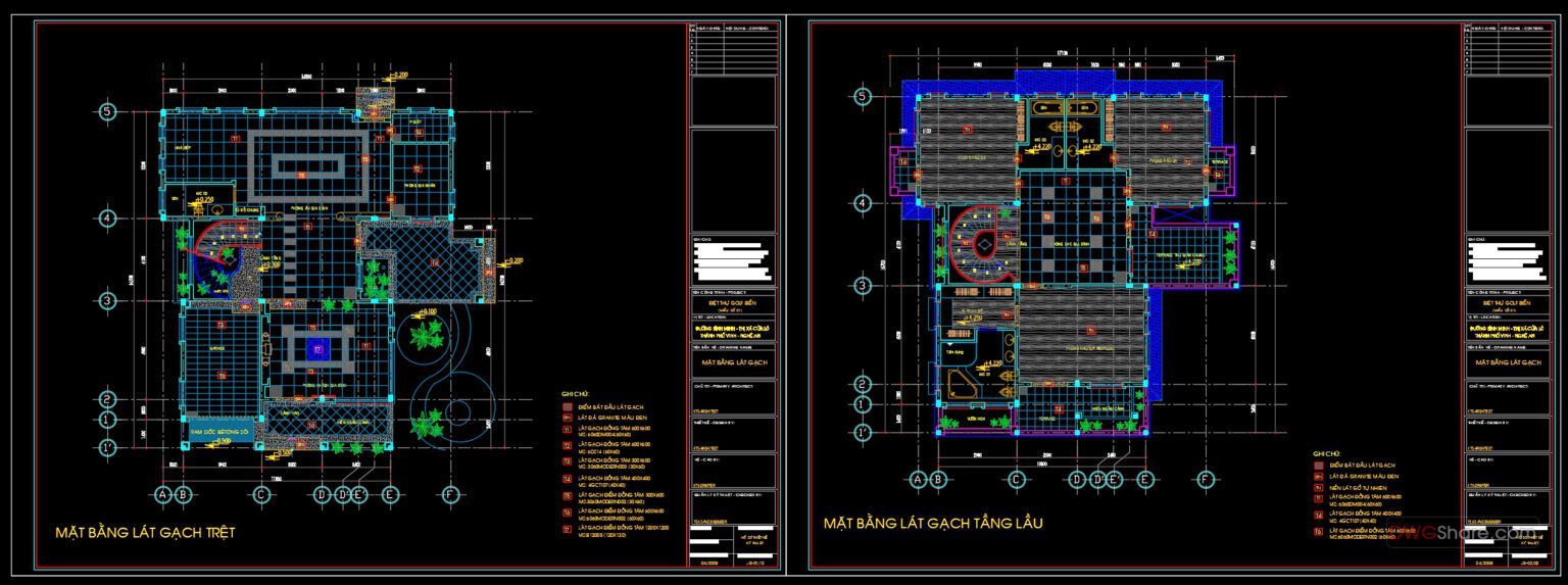 72.CAD Drawings of Tile Flooring