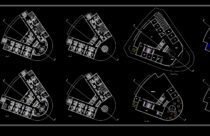 334. Download CAD blocks of various kitchen island floor plans