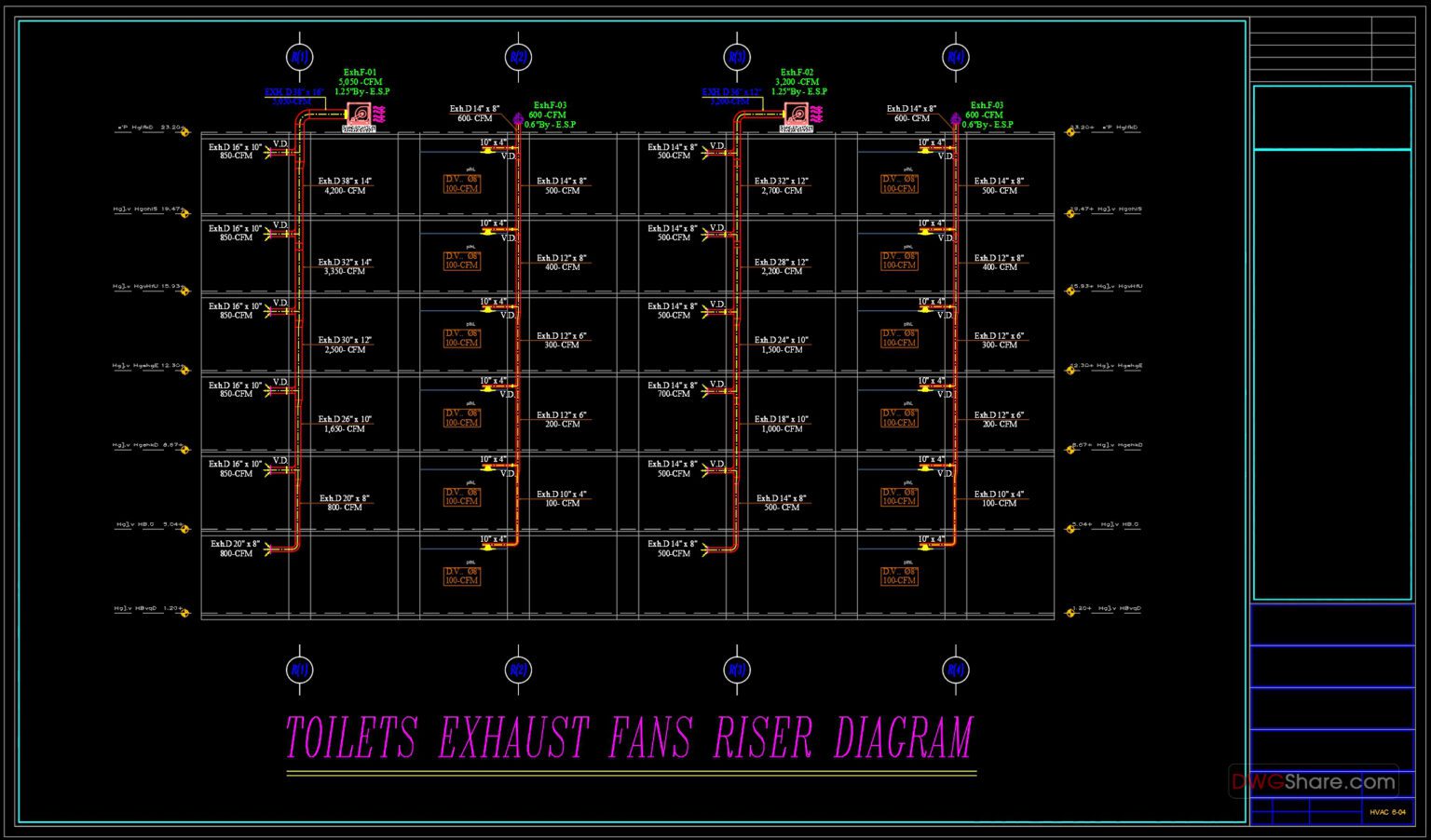 Chilled Water and FCU HVAC Project AutoCAD File Free Download