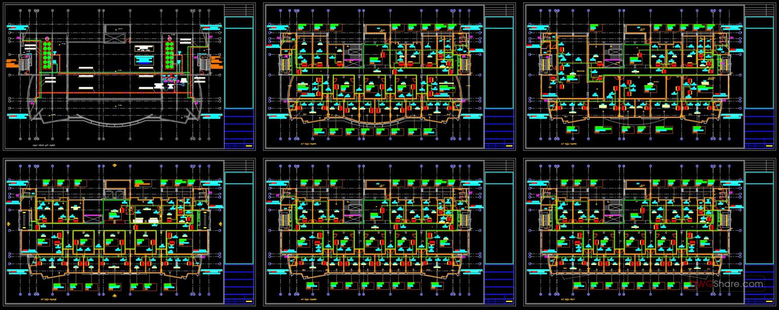 Chilled Water and FCU HVAC Project AutoCAD File Free Download