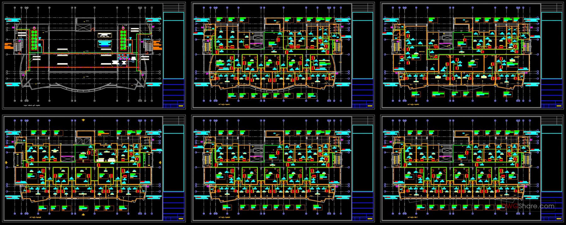 Chilled Water and FCU HVAC Project AutoCAD File Free Download