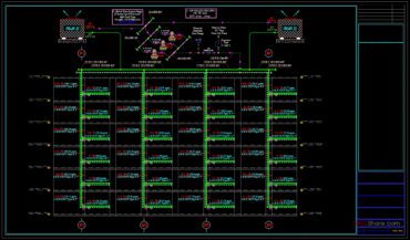 Chilled Water and FCU HVAC Project AutoCAD File Free Download