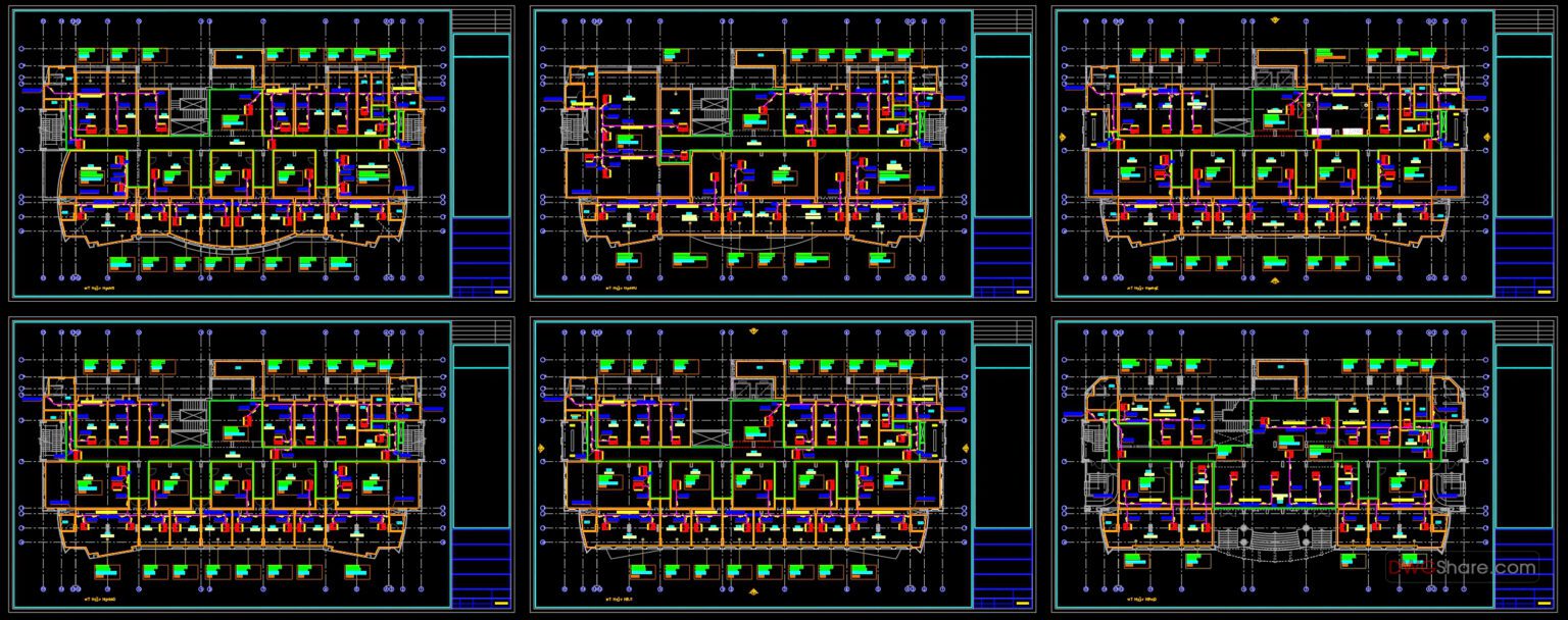 Chilled Water and FCU HVAC Project AutoCAD File Free Download