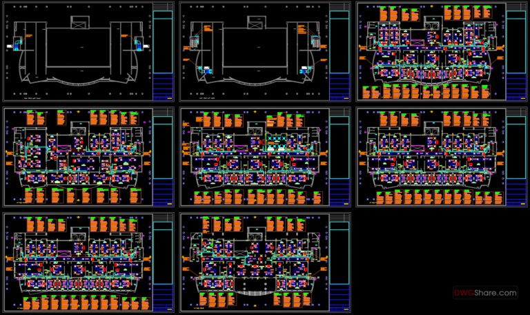 Chilled Water and FCU HVAC Project AutoCAD File Free Download