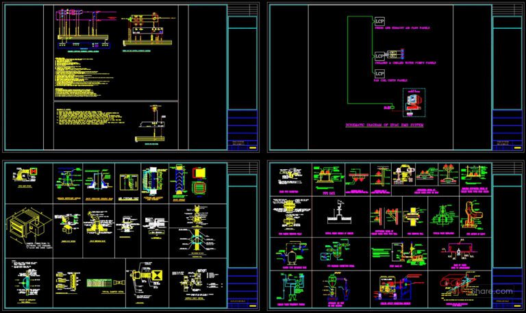 Chilled Water and FCU HVAC Project AutoCAD File Free Download