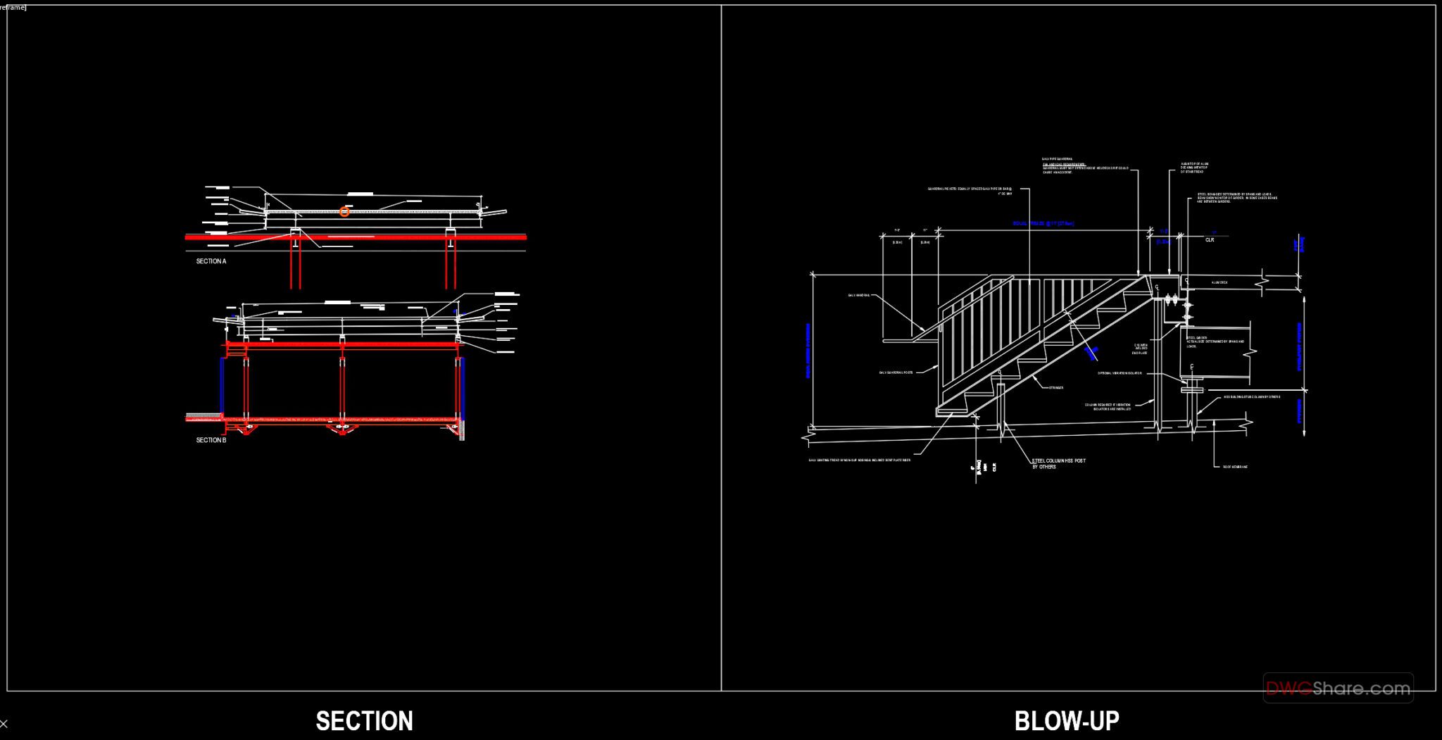 Helipad Plan and Elevation Details Autocad Drawing DWG