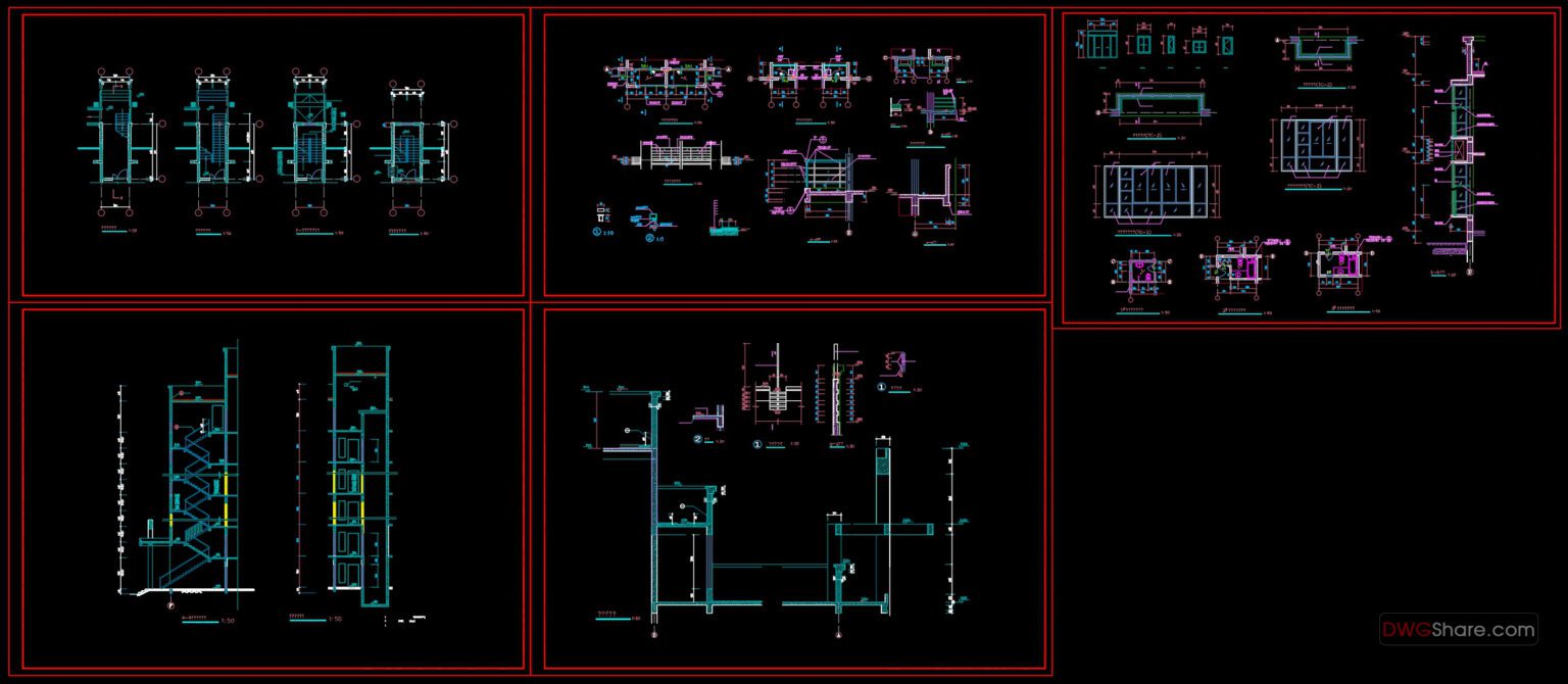 High-rise building construction plans AutoCAD File Free Download