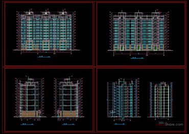 High-rise building construction plans AutoCAD File Free Download