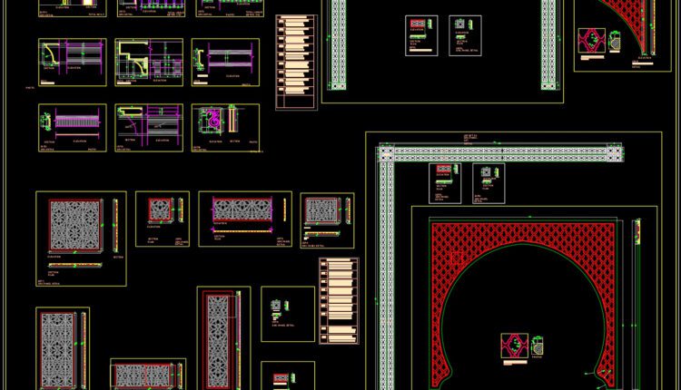 Holding Malls GRC Details AutoCAD File DWG - Free Cad Blocks, download ...