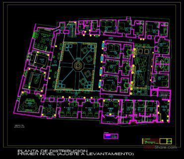 Hotel Design Plan AutoCAD File Free Download