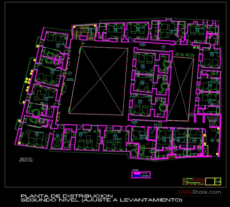 Hotel Design Plan AutoCAD File Free Download