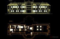19.Wedding Hall Layout Plan and Elevations CAD