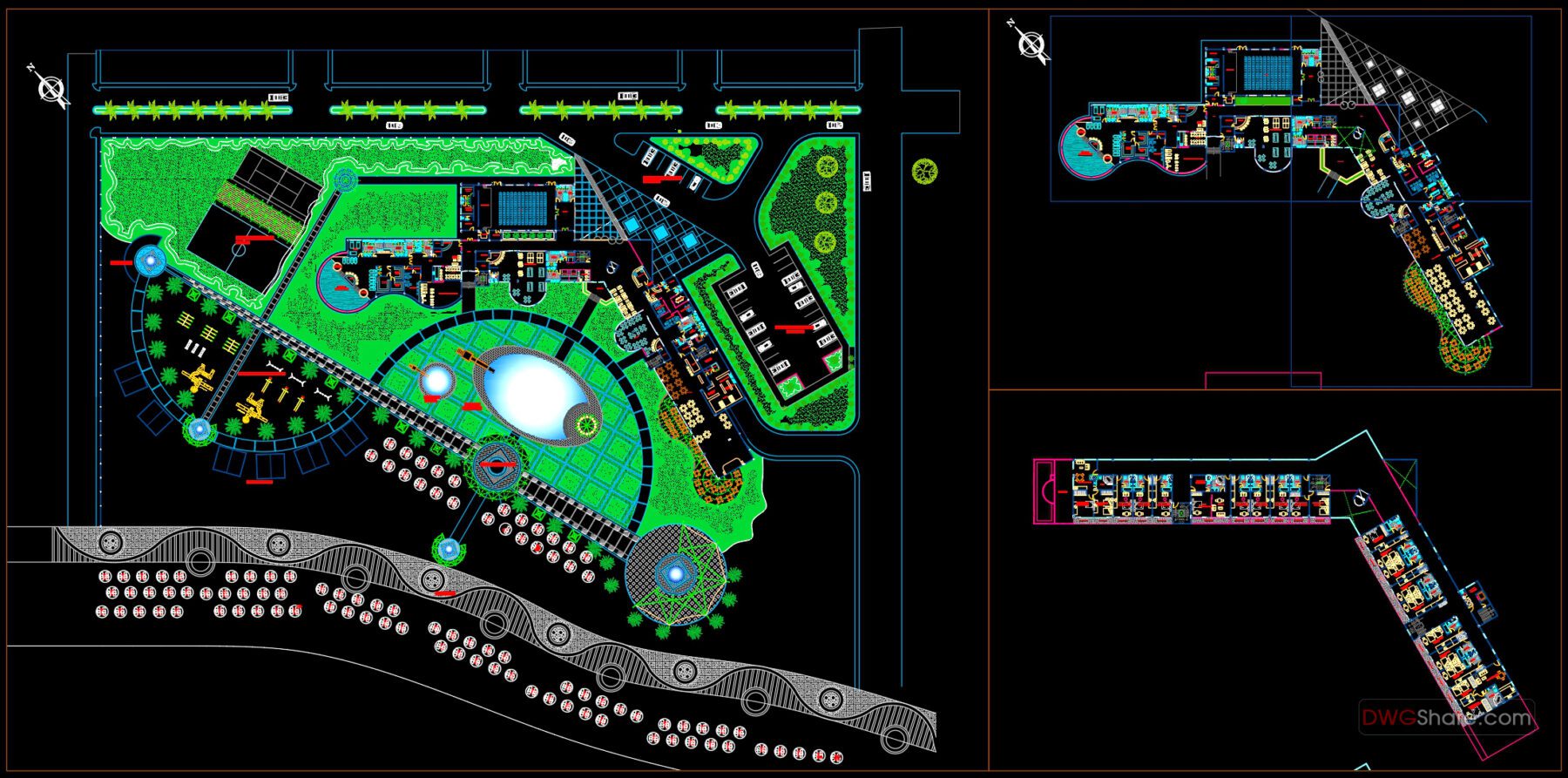 Hotel de 4 estrellas Design Plan AutoCAD File DWG