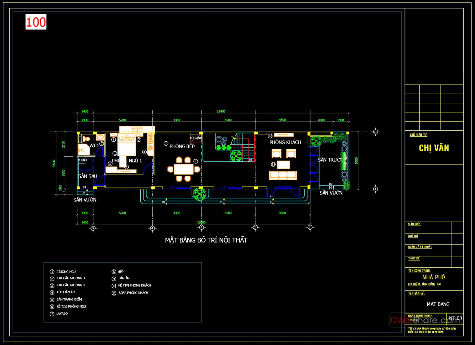 House Design Drawing of Interior Design V.1