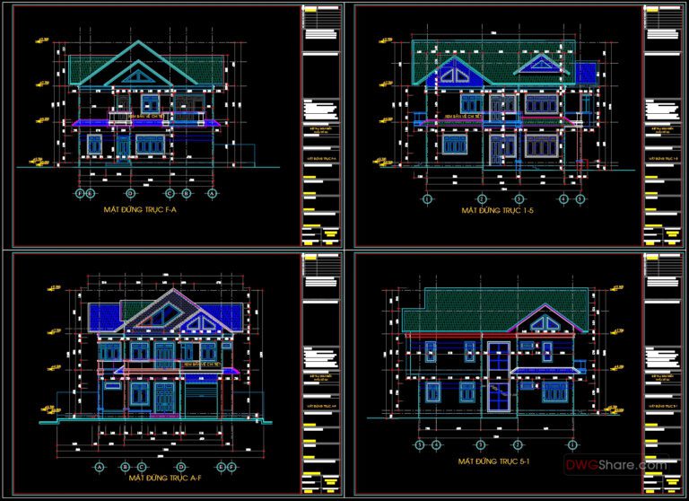 House at home, 143sqm, 4 bedrooms AutoCAD File Free Download