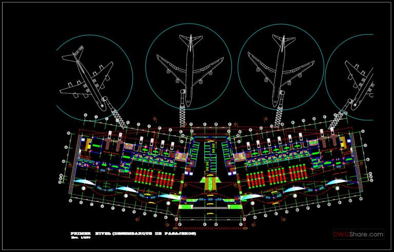 International Airport Full Plans with Details Autocad Drawing DWG
