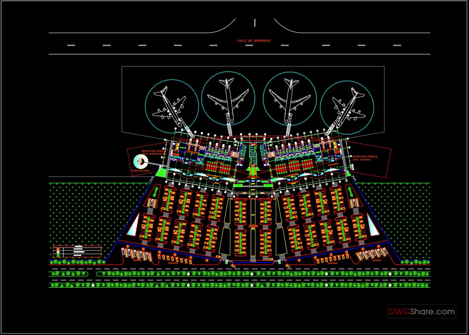 International Airport Full Plans with Details Autocad Drawing DWG