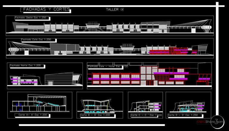 International Airport Landside Design Autocad Drawing DWG