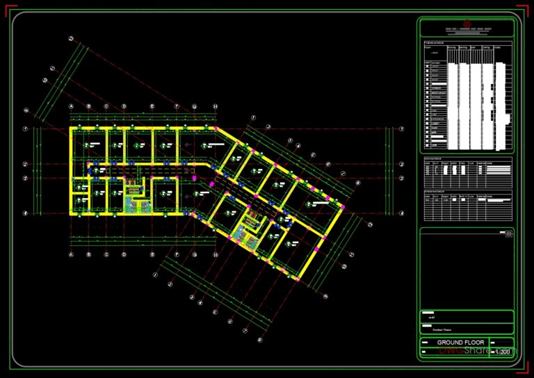Mall Project Layout Plan details AutoCAD File DWG