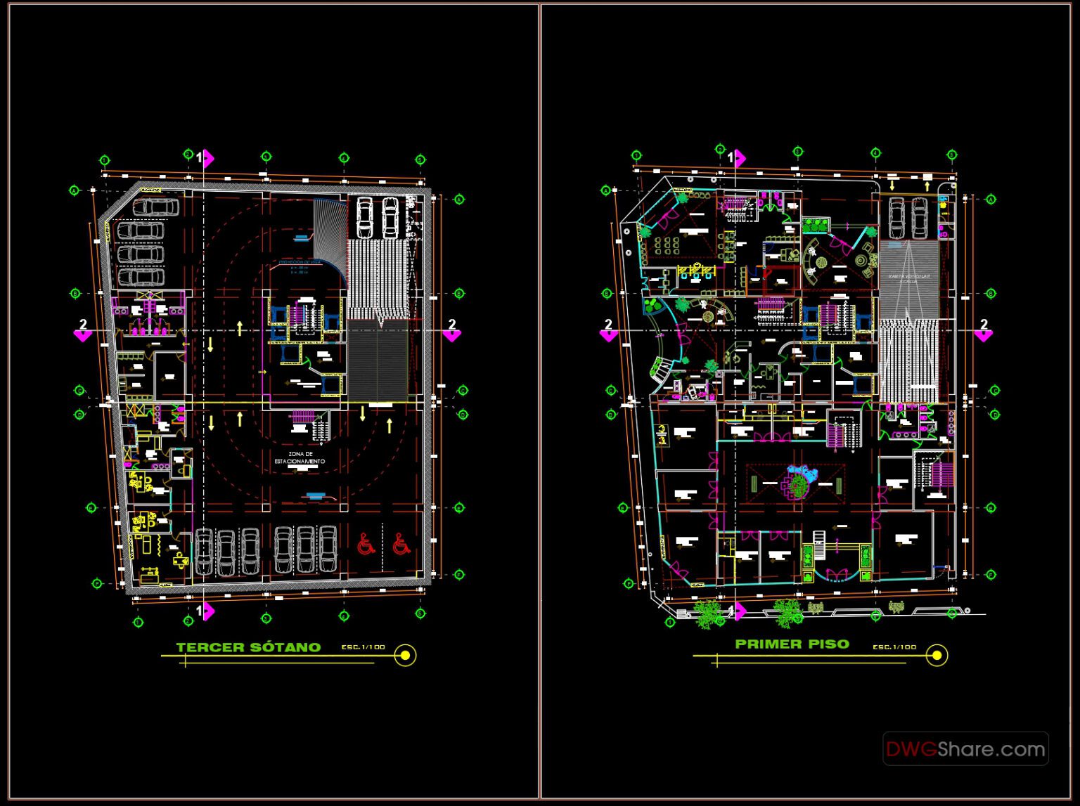 Mixed-Use Building Autocad file free download