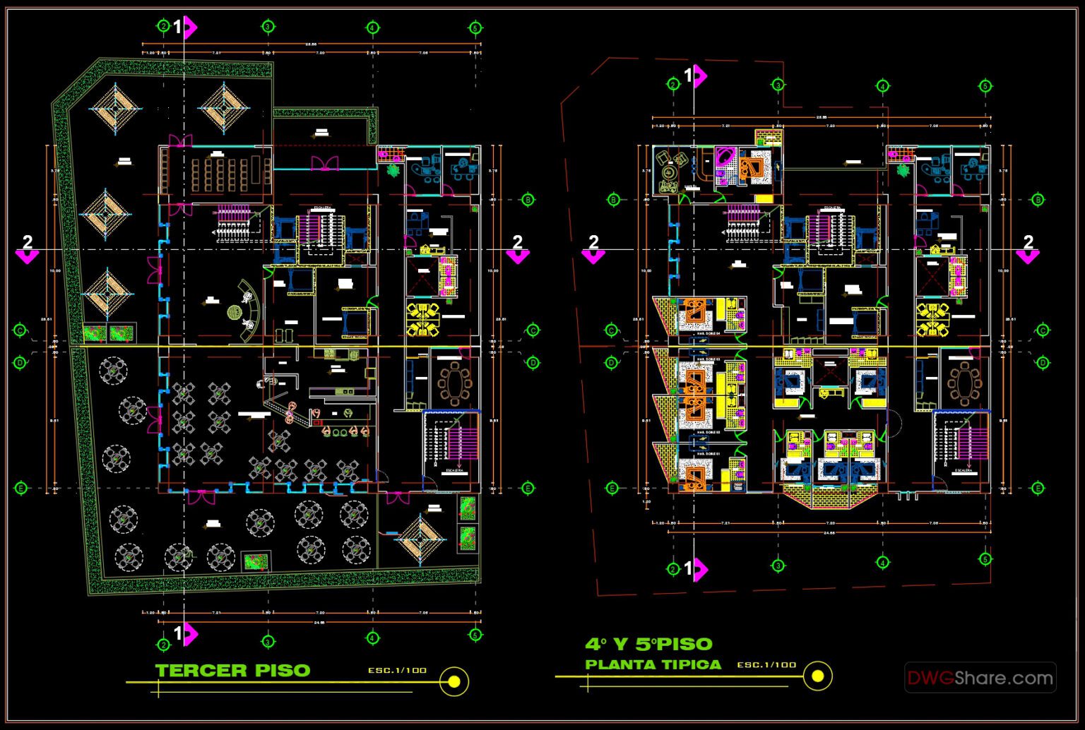 Mixed-Use Building Autocad file free download