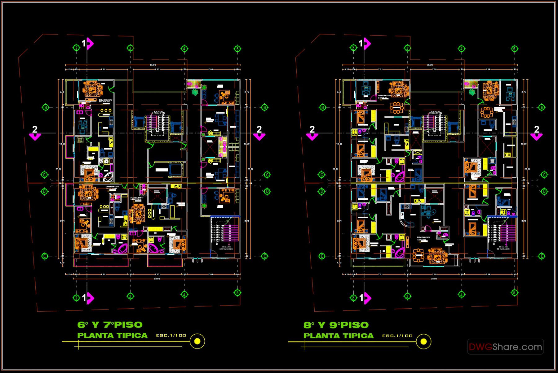 Mixed-Use Building Autocad file free download