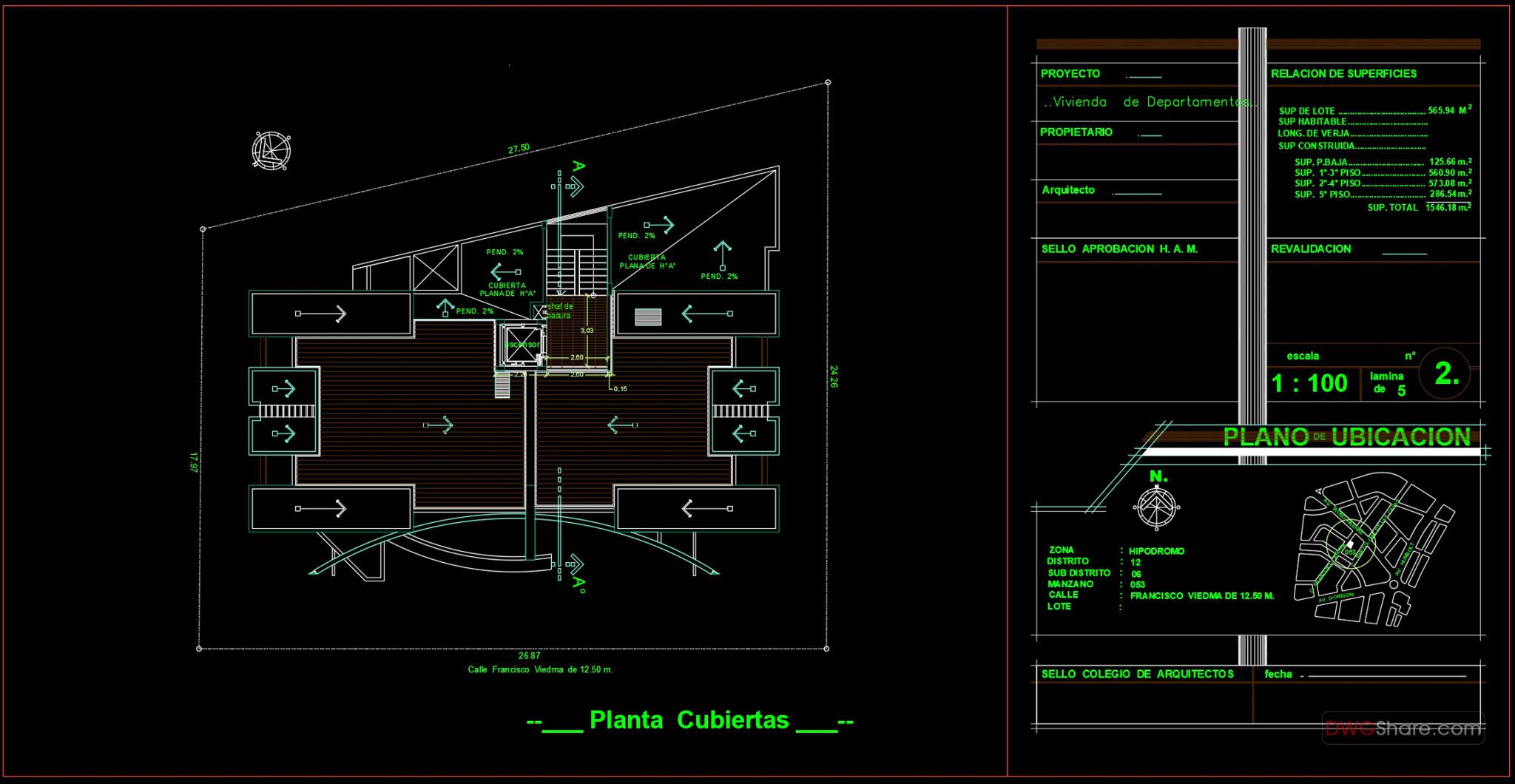 Modern 7-Story Apartment Building AutoCAD File Free Download