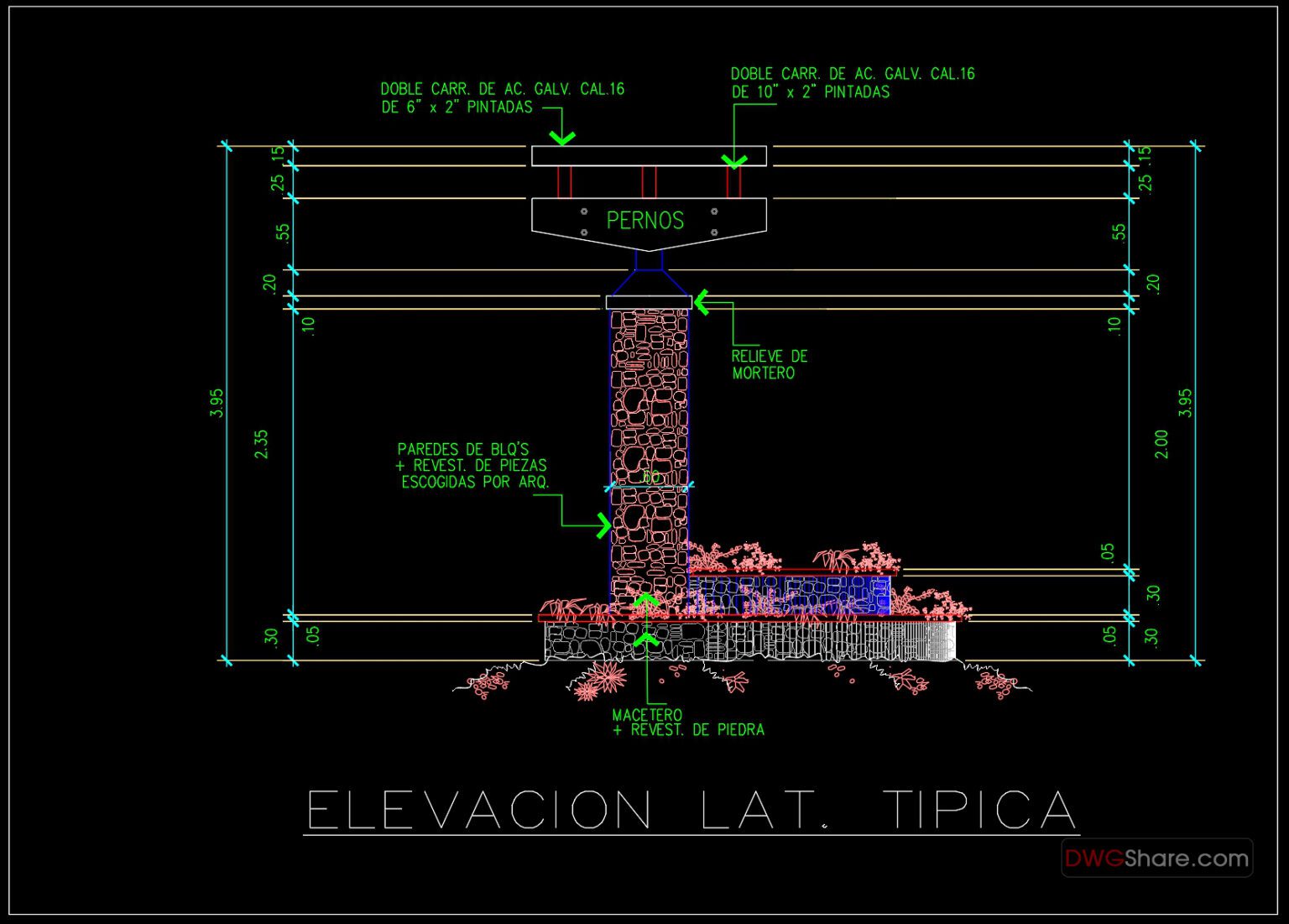 Monument Of Entrance Details AutoCAD File Free Download