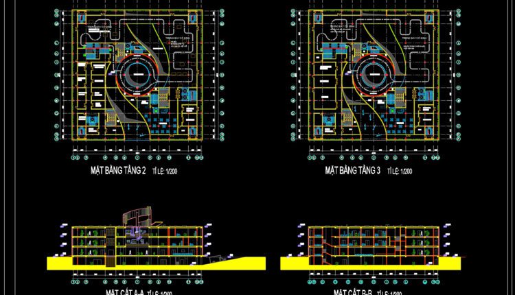 Museum Layout Plan 3 AutoCAD File DWG - Free Cad Blocks, download DWG ...