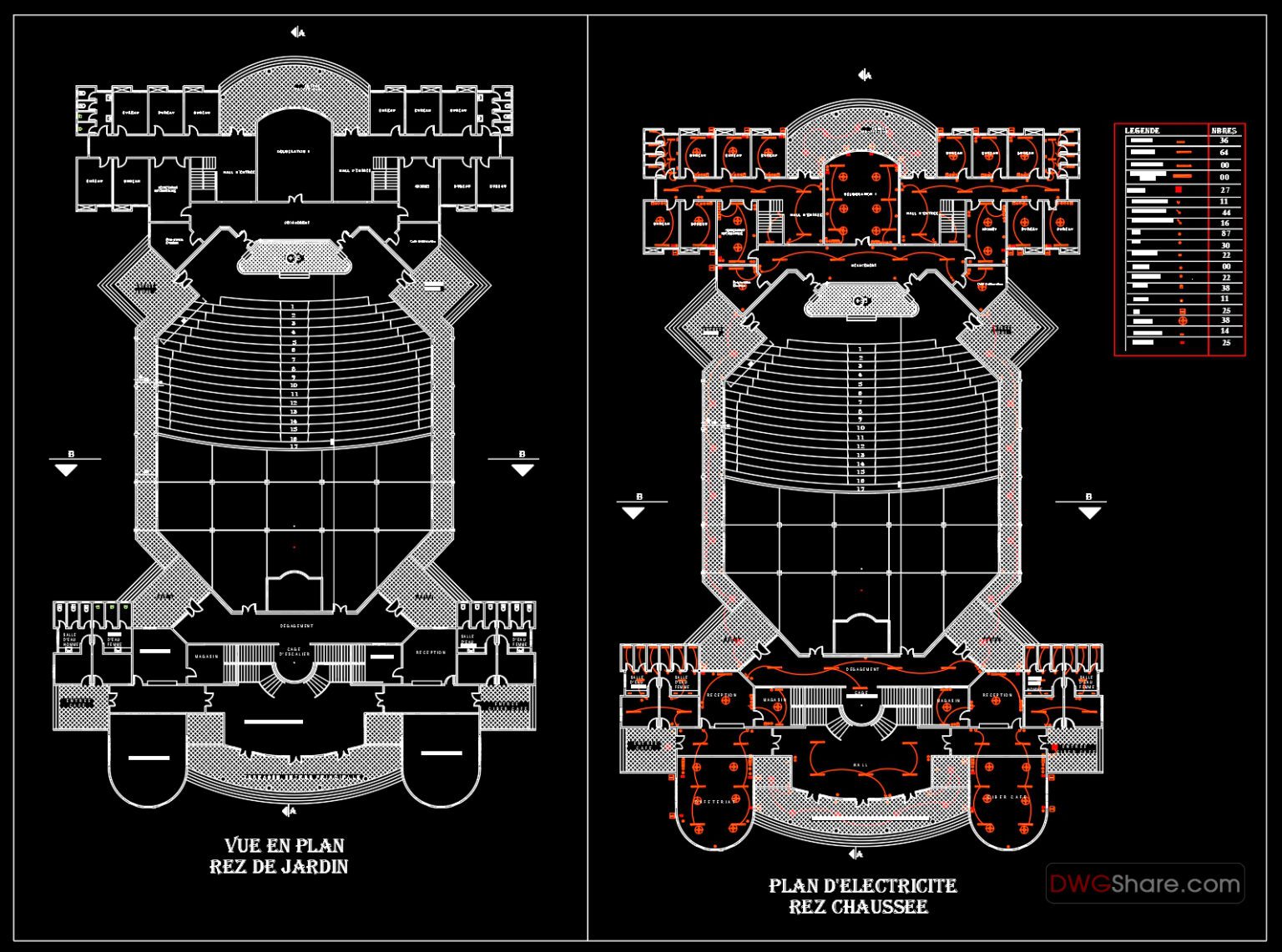 Museum Plans and Elevations Project 2 AutoCAD File Free Download