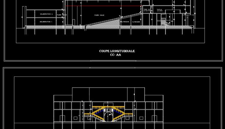 Museum Plans and Elevations Project 2 AutoCAD File Free Download - Free ...