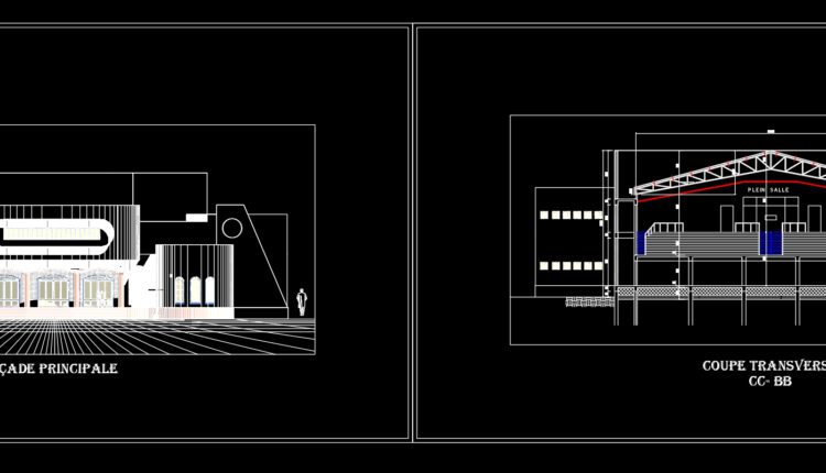Museum Plans and Elevations Project 2 AutoCAD File Free Download - Free ...
