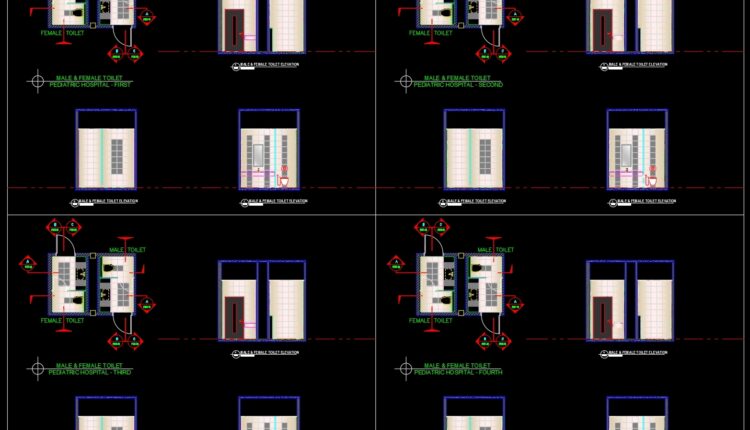 Pediatric Hospital Layout Plan and Elevations AutoCAD File DWG - Free ...