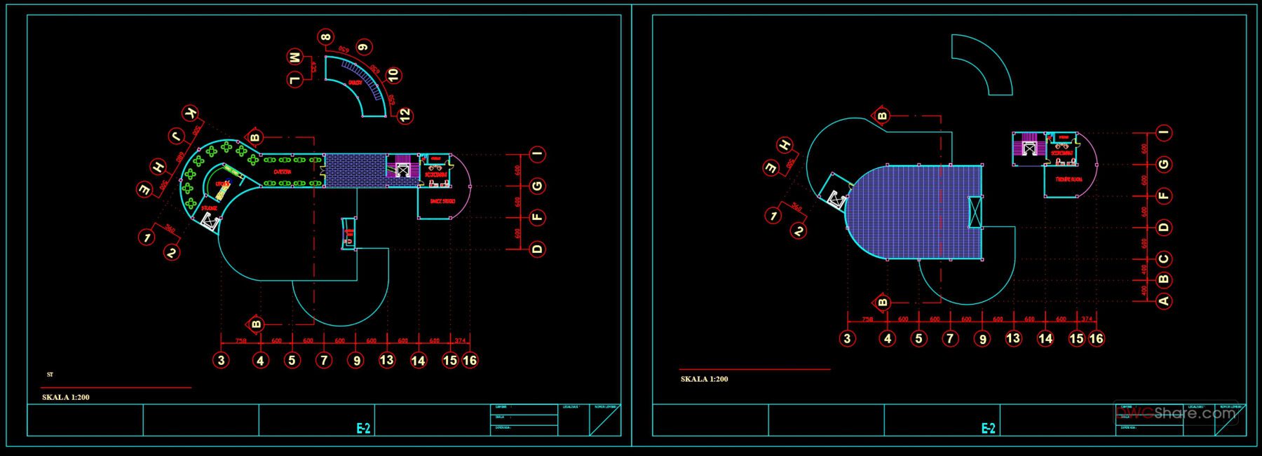 Performing Arts Center Free AutoCAD drawings