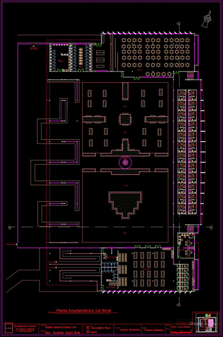 Preventive Jail Layout Plan AutoCAD File Free Download