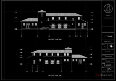 Railway Station Plans and Elevations AutoCAD File DWG