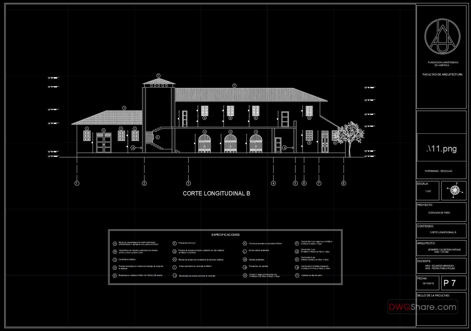 Railway Station Plans and Elevations AutoCAD File DWG