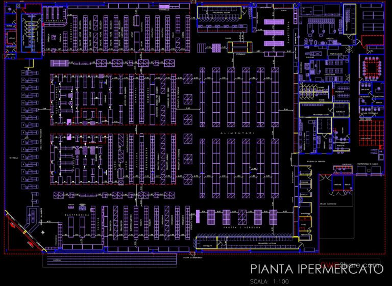 Shopping Center Hypermarket AutoCAD File DWG