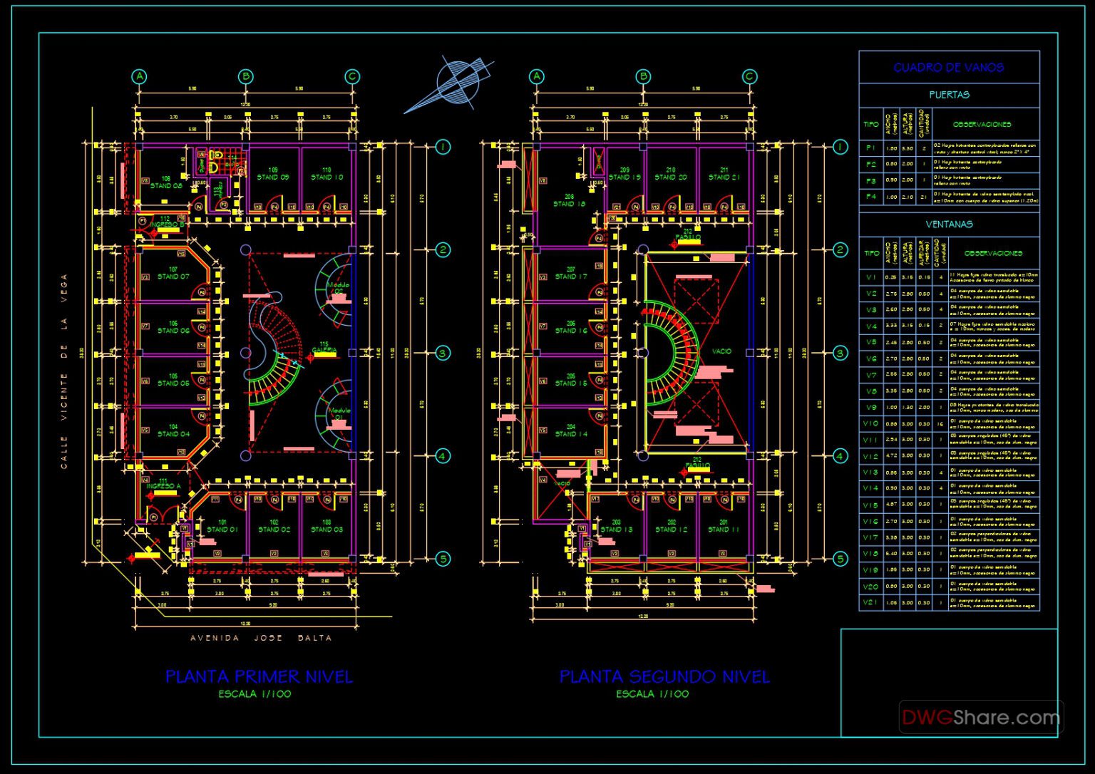 Shopping Center Plan AutoCAD File DWG