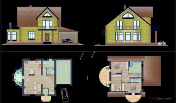 41.Autocad Wooden Door free download
