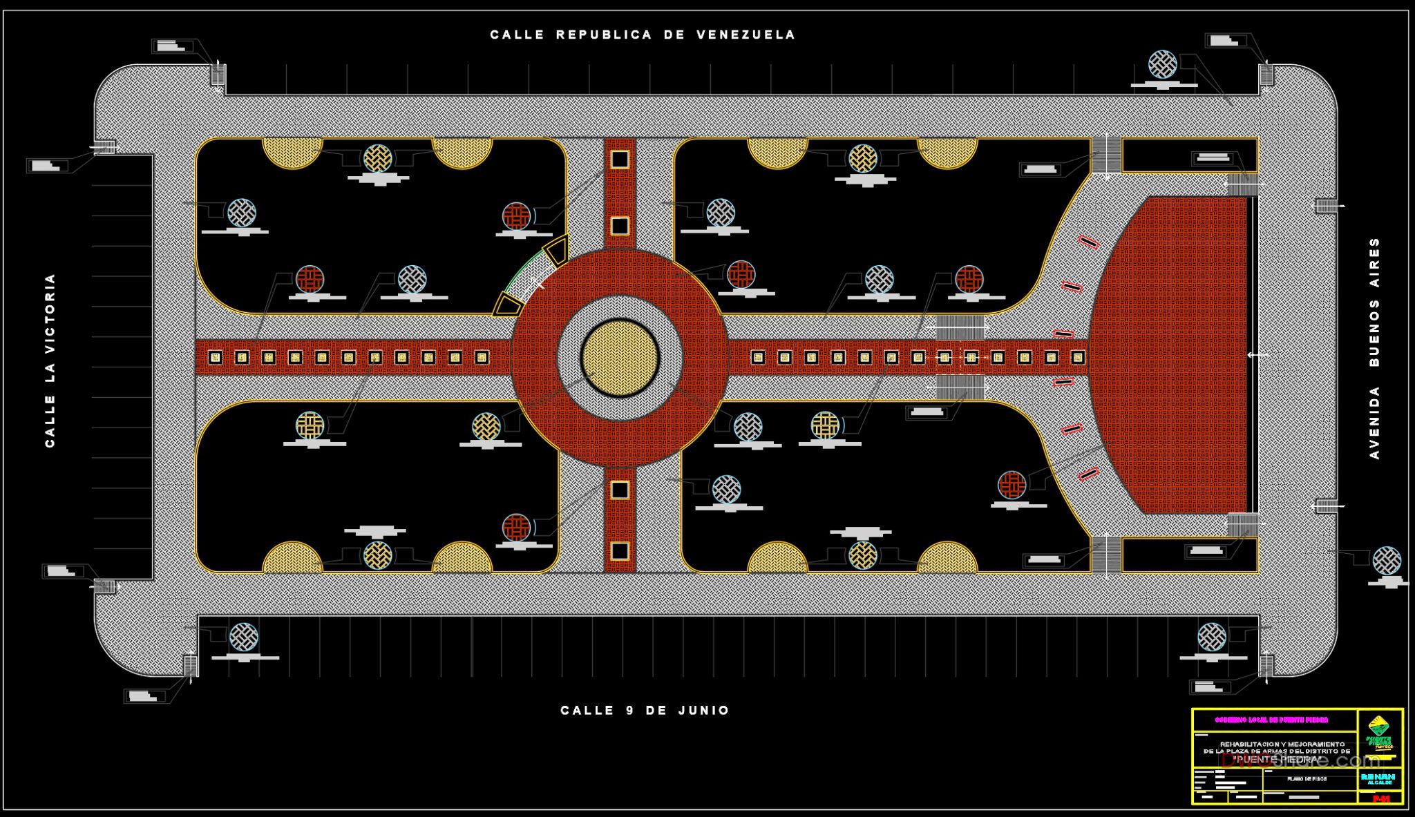 Square Of Weapons Plan and Structural Details AutoCAD File Free Download