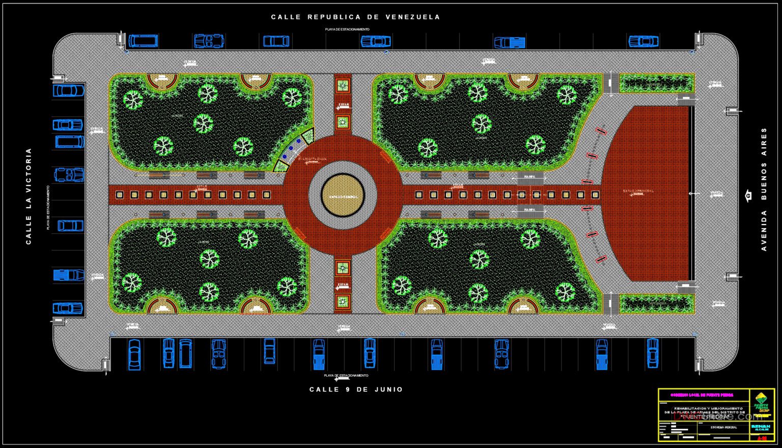 Square Of Weapons Plan and Structural Details AutoCAD File Free Download