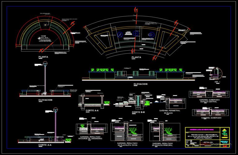 Square Of Weapons Plan and Structural Details AutoCAD File Free Download