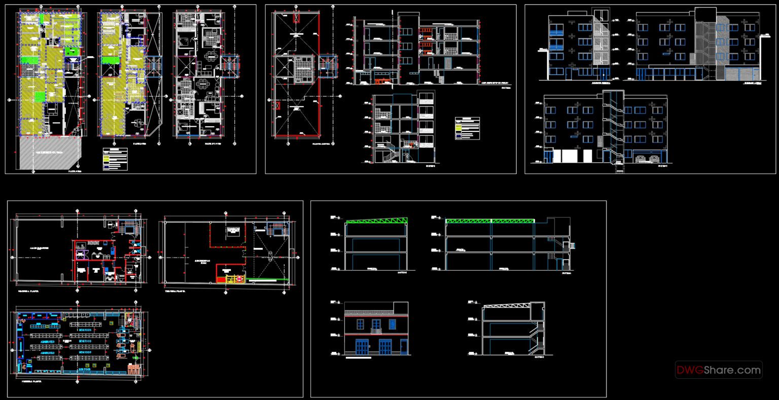 Supermarket project AutoCAD File DWG