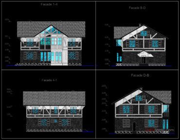 Villa Design Project free AutoCAD drawings