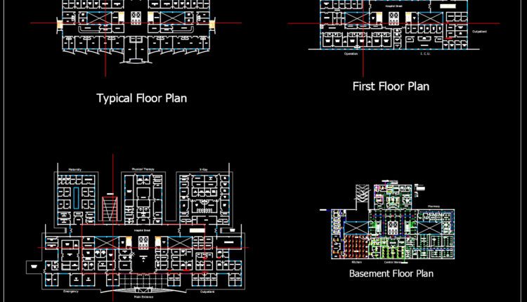 Wiring Hospital Layout Plan AutoCAD File DWG - Free Cad Blocks ...