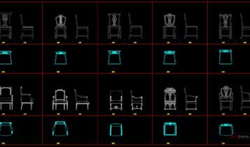 271. Minimalist Wooden Dining Table Technical CAD Details