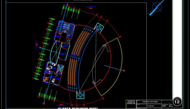 25.Cultural center auditorium AutoCAD File Download - Free Cad Blocks ...
